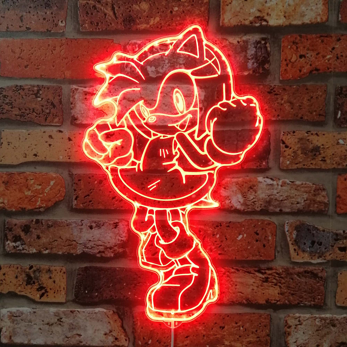 Sonic Amy Rose Dynamic RGB Edge Lit LED Sign | PROLEDSIGN