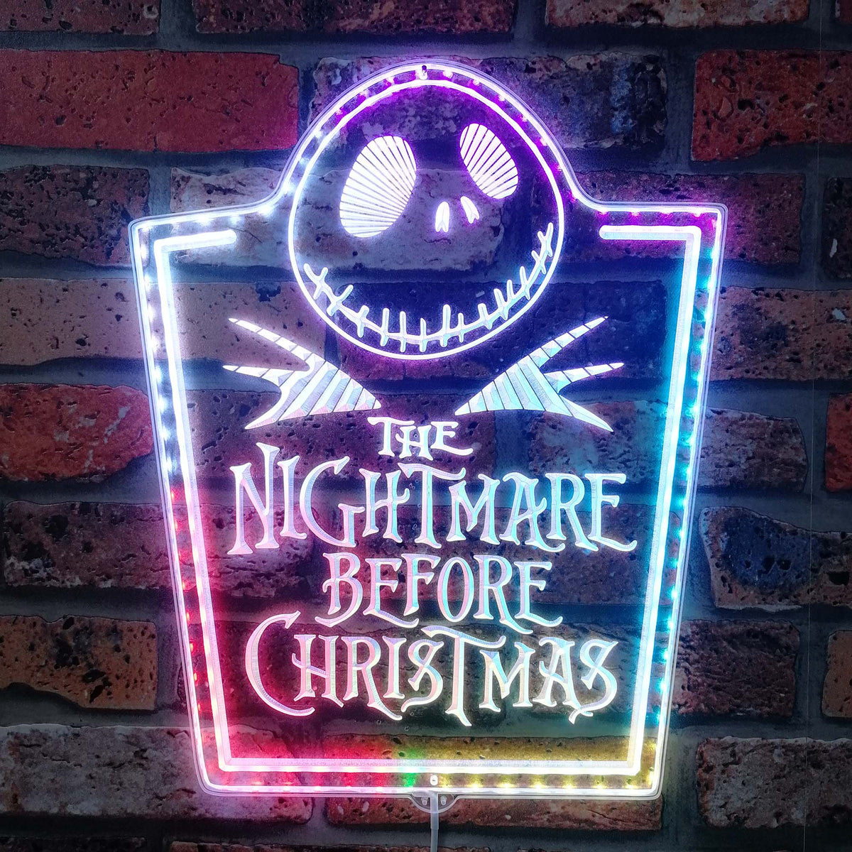Nightmare before Christmas Dynamic RGB Edge Lit LED Sign | PROLEDSIGN