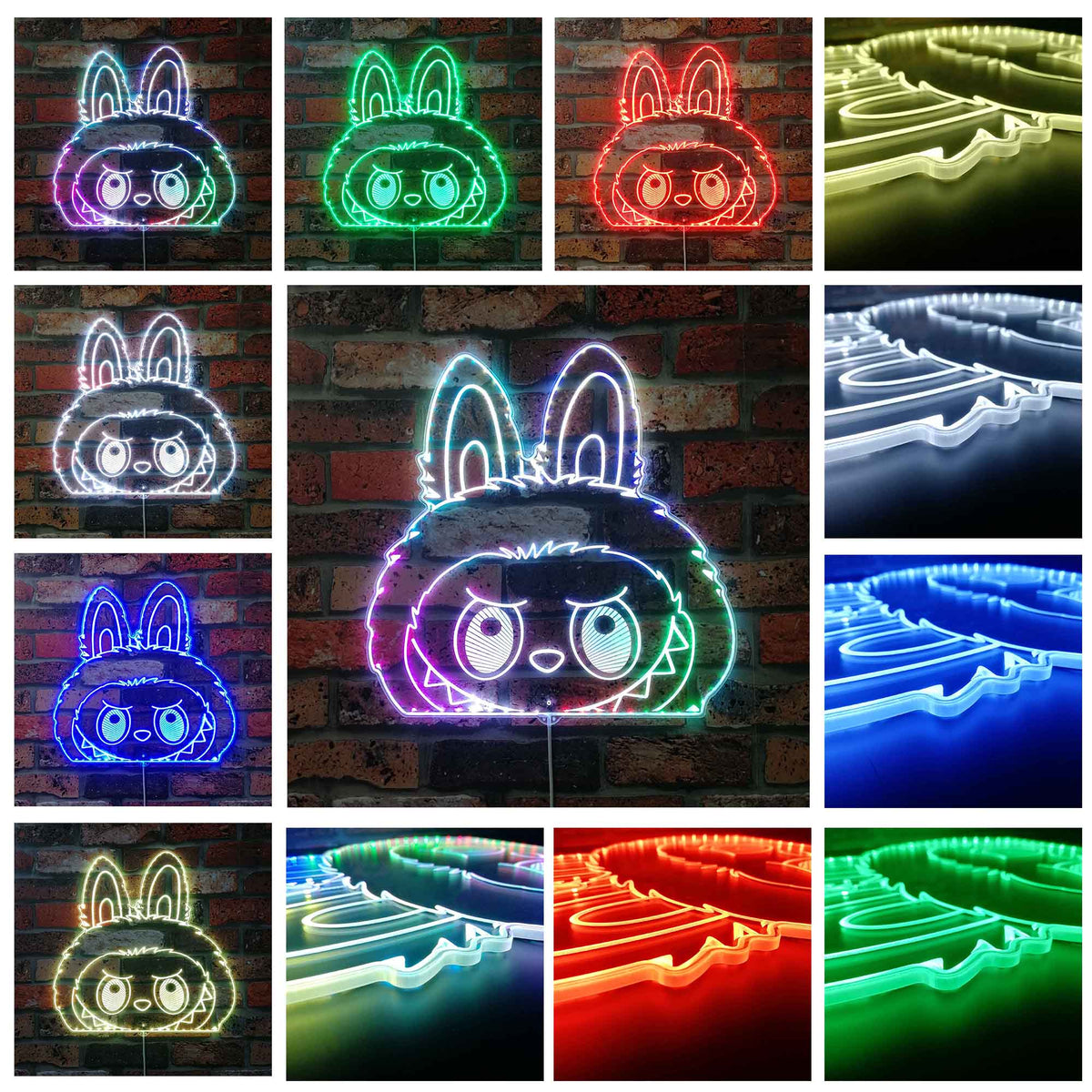 Labubu Dynamic RGB Edge Lit LED Sign | PROLEDSIGN