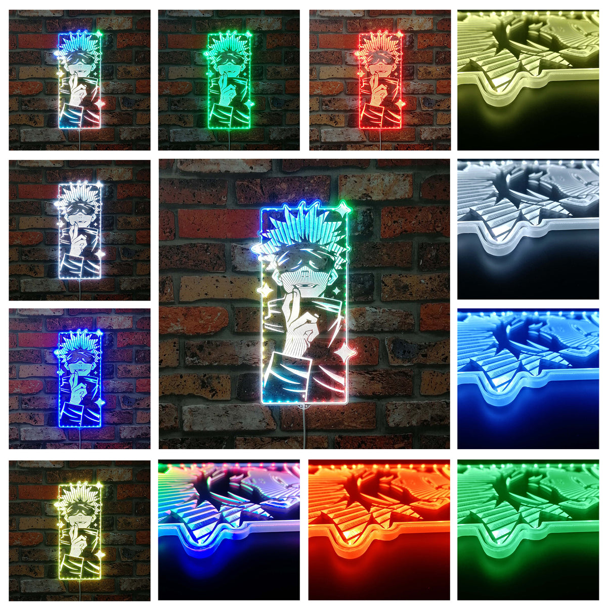 Satoru Gojo Dynamic RGB Edge Lit LED Sign | PROLEDSIGN