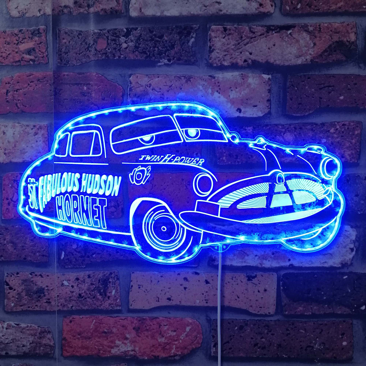 Doc Hudson Mcqueen Cartoon Dynamic RGB Edge Lit LED Sign | PROLEDSIGN