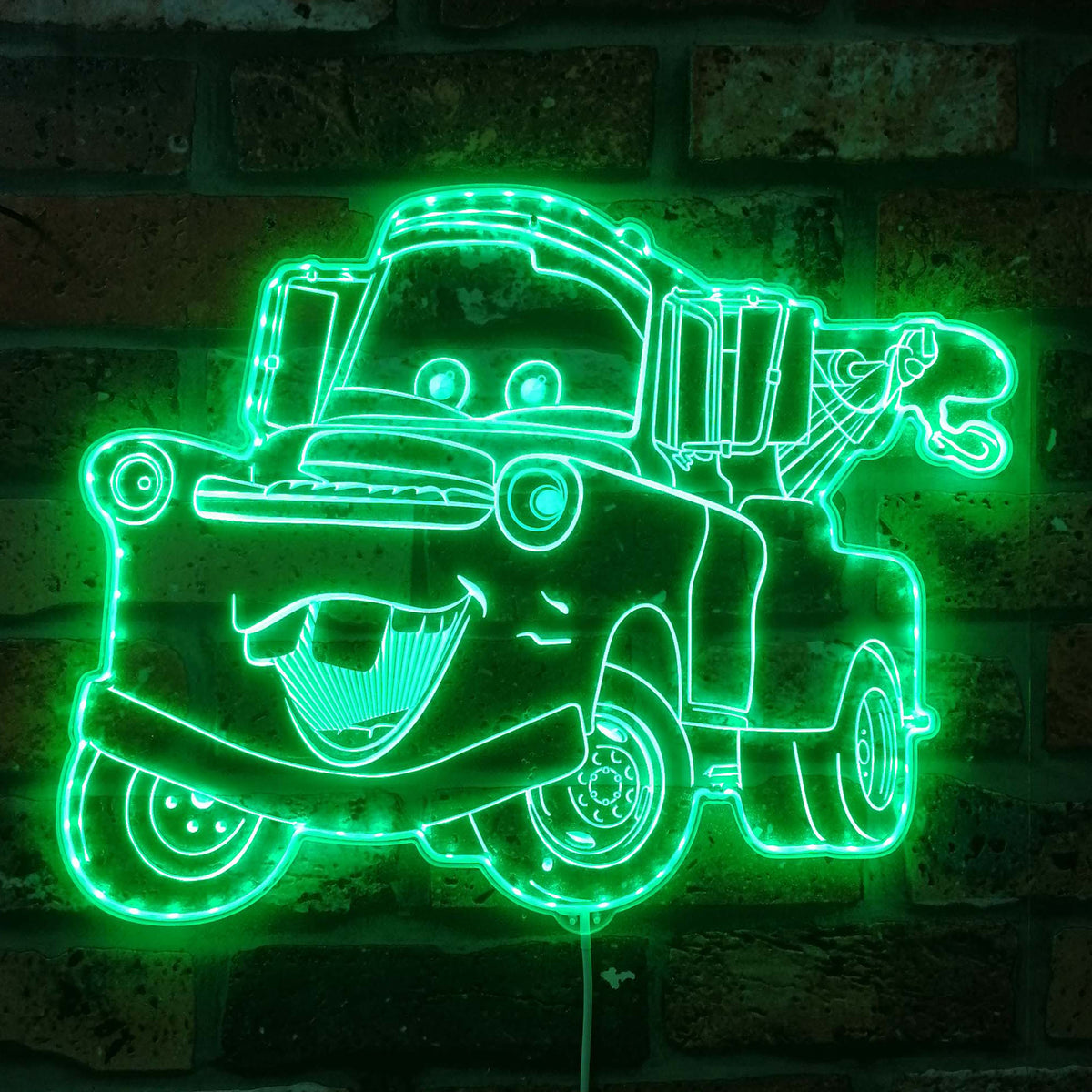Mater Cartoon Mcqueen Dynamic RGB Edge Lit LED Sign | PROLEDSIGN