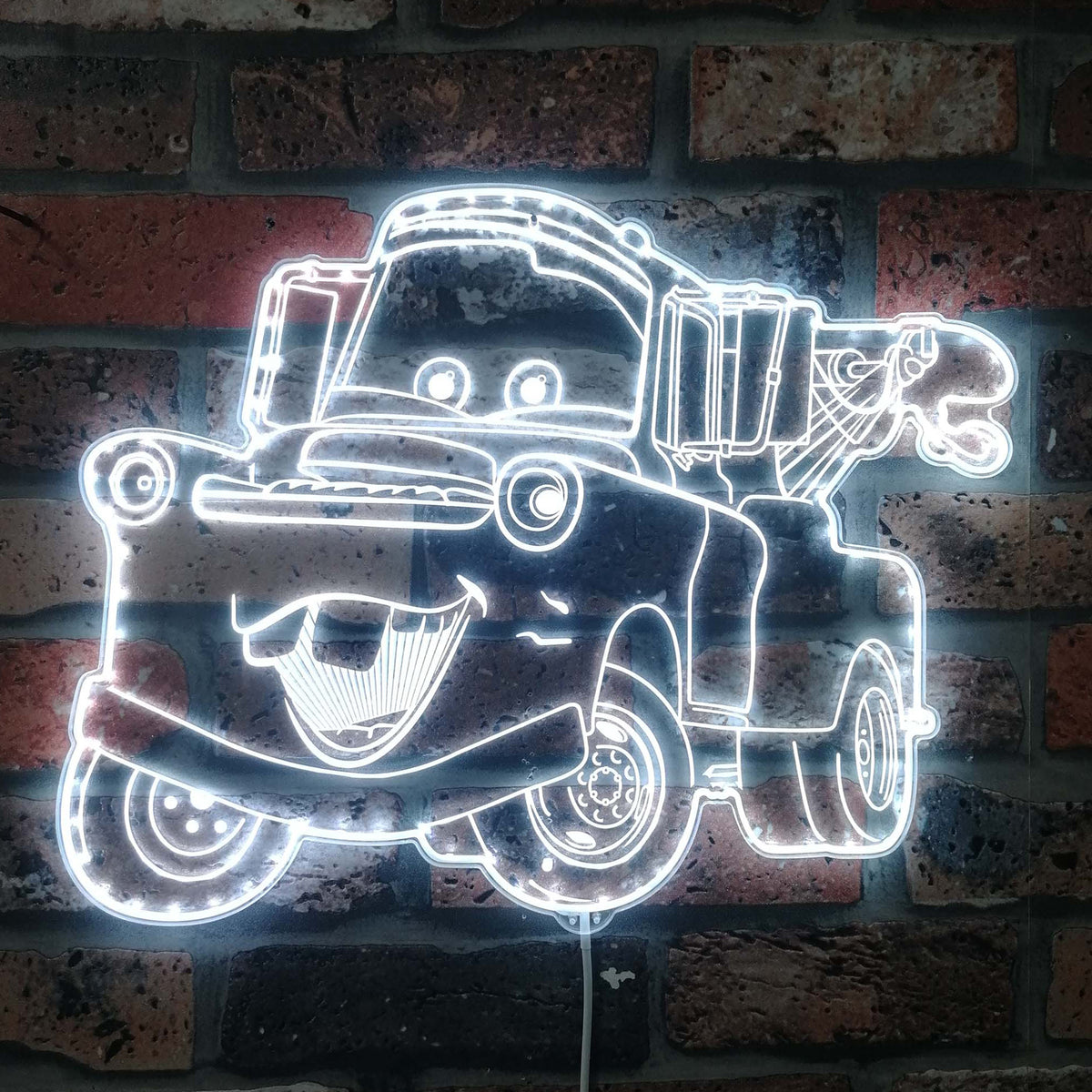 Mater Cartoon Mcqueen Dynamic RGB Edge Lit LED Sign | PROLEDSIGN