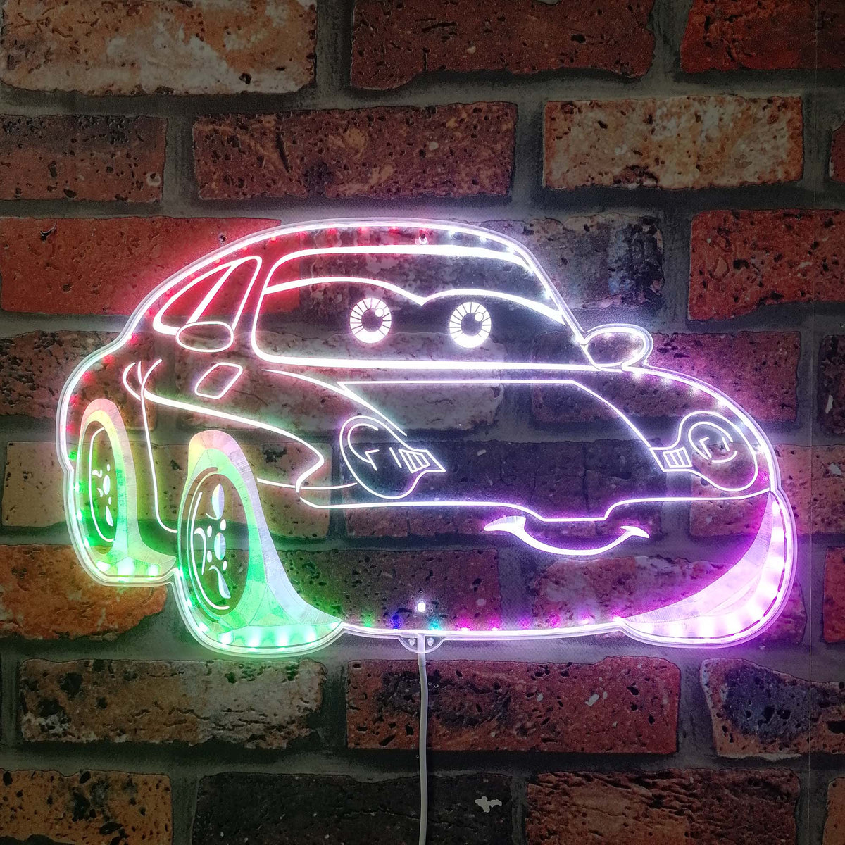 Sally McQueen Cartoon Dynamic RGB Edge Lit LED Sign | PROLEDSIGN