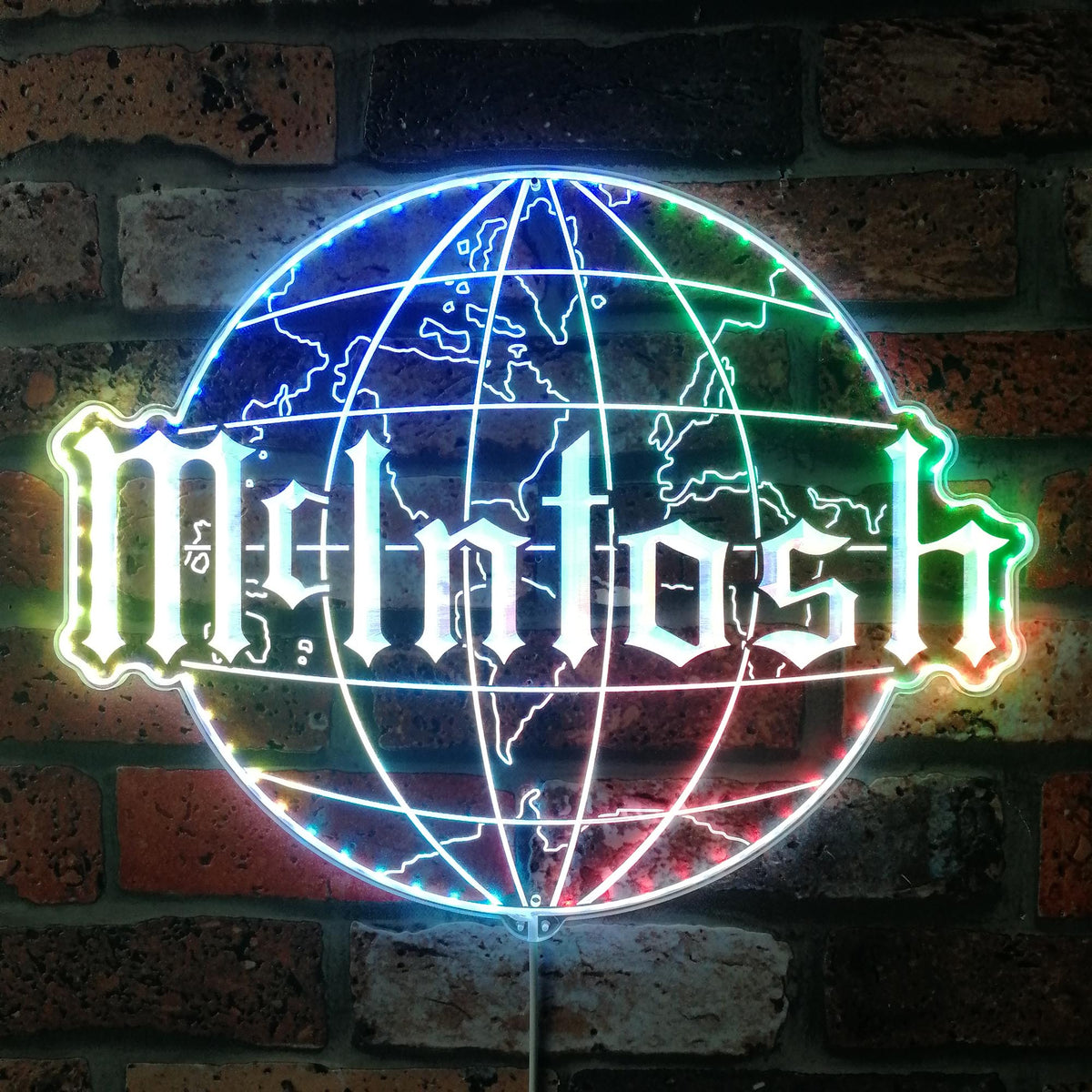 Mcintosh Studio Wall Decor Dynamic RGB Edge Lit LED Sign | ledlabcave