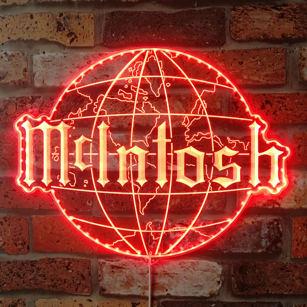 Mcintosh Studio Wall Decor Dynamic RGB Edge Lit LED Sign | ledlabcave