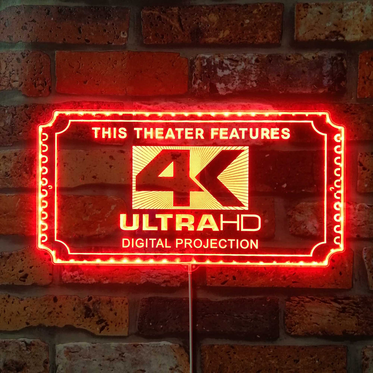 4K Ultra HD Dynamic RGB Edge Lit LED Sign | LED LAB CAVE