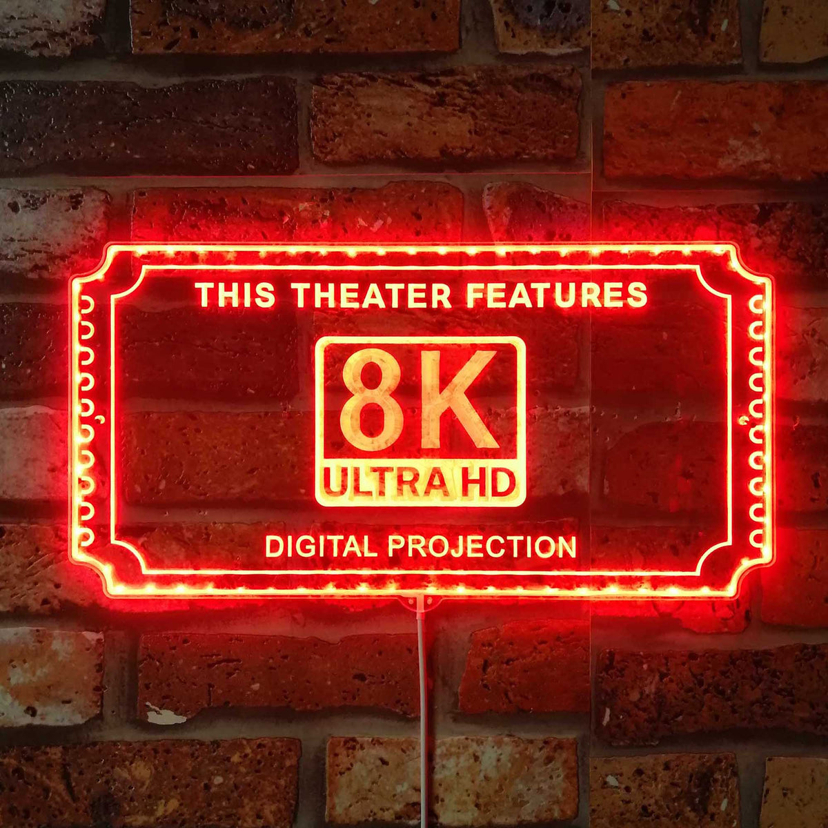 8K Ultra HD Dynamic RGB Edge Lit LED Sign | LED LAB CAVE