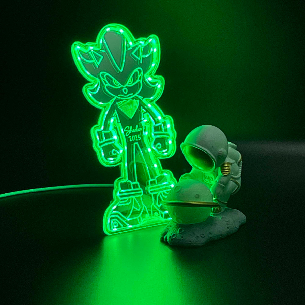 Shadow the Hedgehog Sonic Dynamic RGB Edge Lit LED Sign | PROLEDSIGN