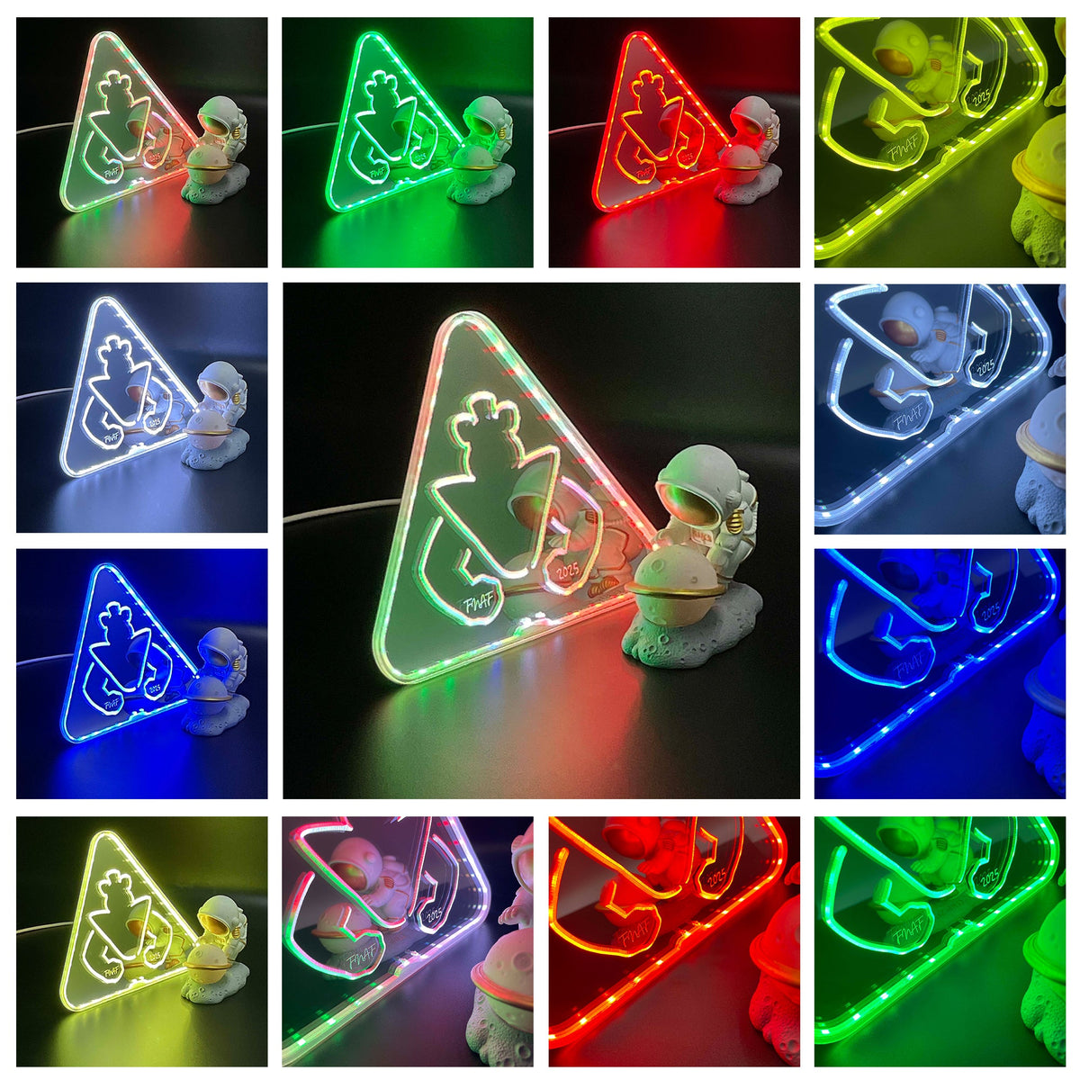 FNAF Security Breach Warning Dynamic RGB Edge Lit LED Sign | PROLEDSIGN