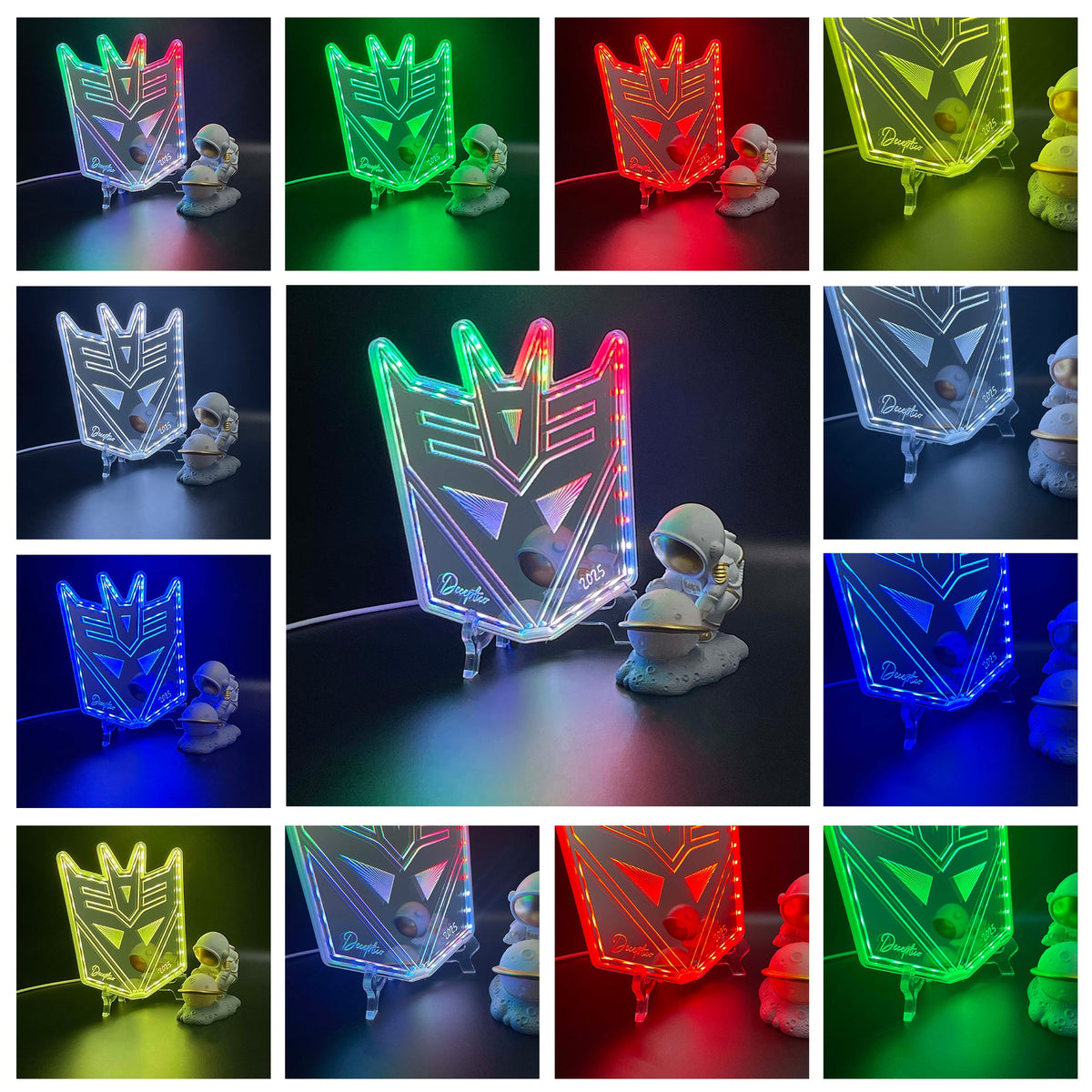 Transformers Deceptico Dynamic RGB Edge Lit LED Sign | PROLEDSIGN