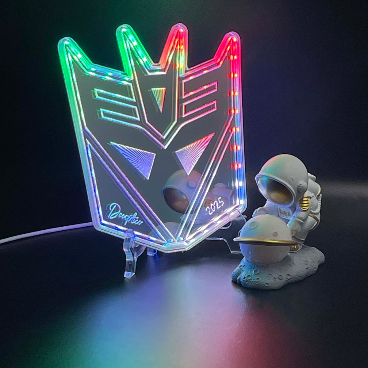 Transformers Deceptico Dynamic RGB Edge Lit LED Sign | PROLEDSIGN