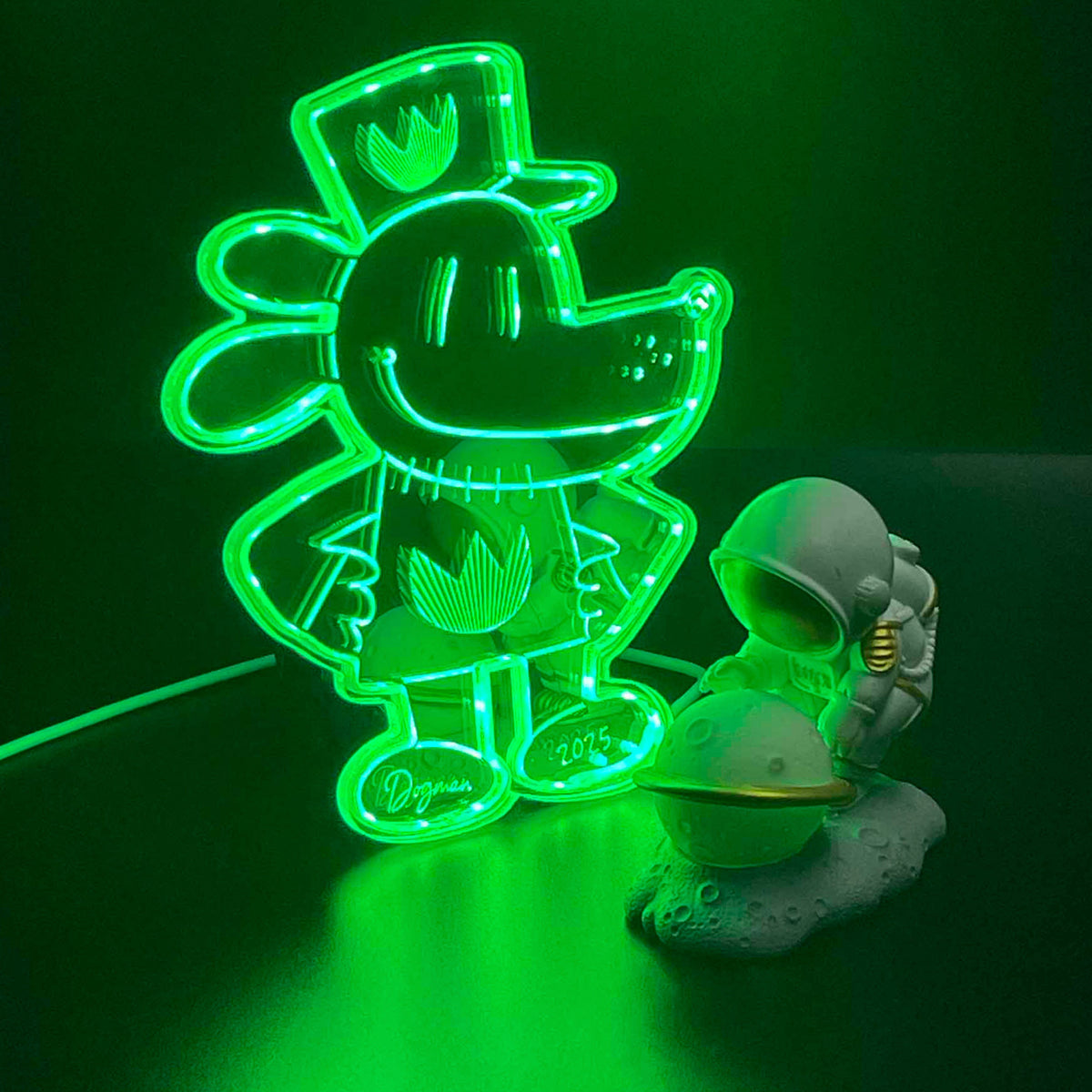 Dog man comic book Dynamic RGB Edge Lit LED Sign | PROLEDSIGN