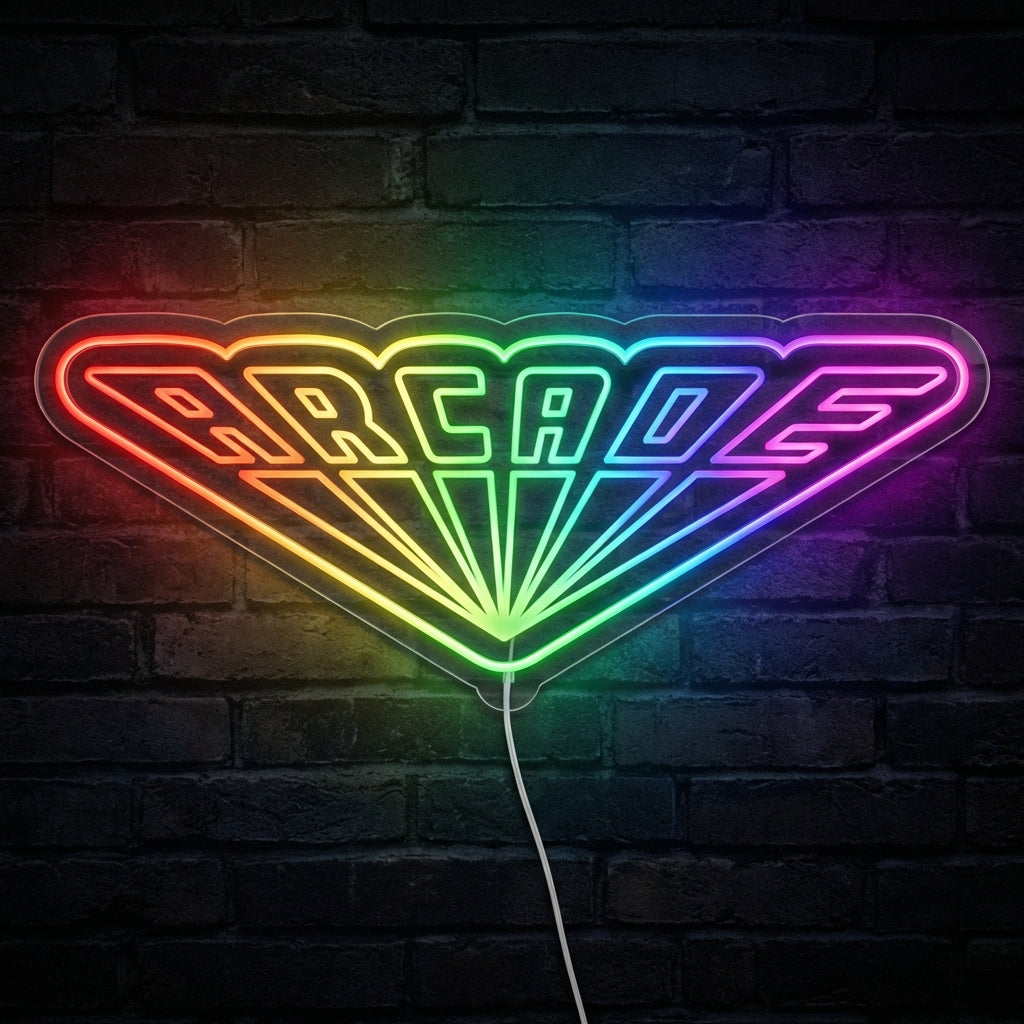 Stranger Things Palace Arcade Neon LED Sign with Dynamic RGB Colors