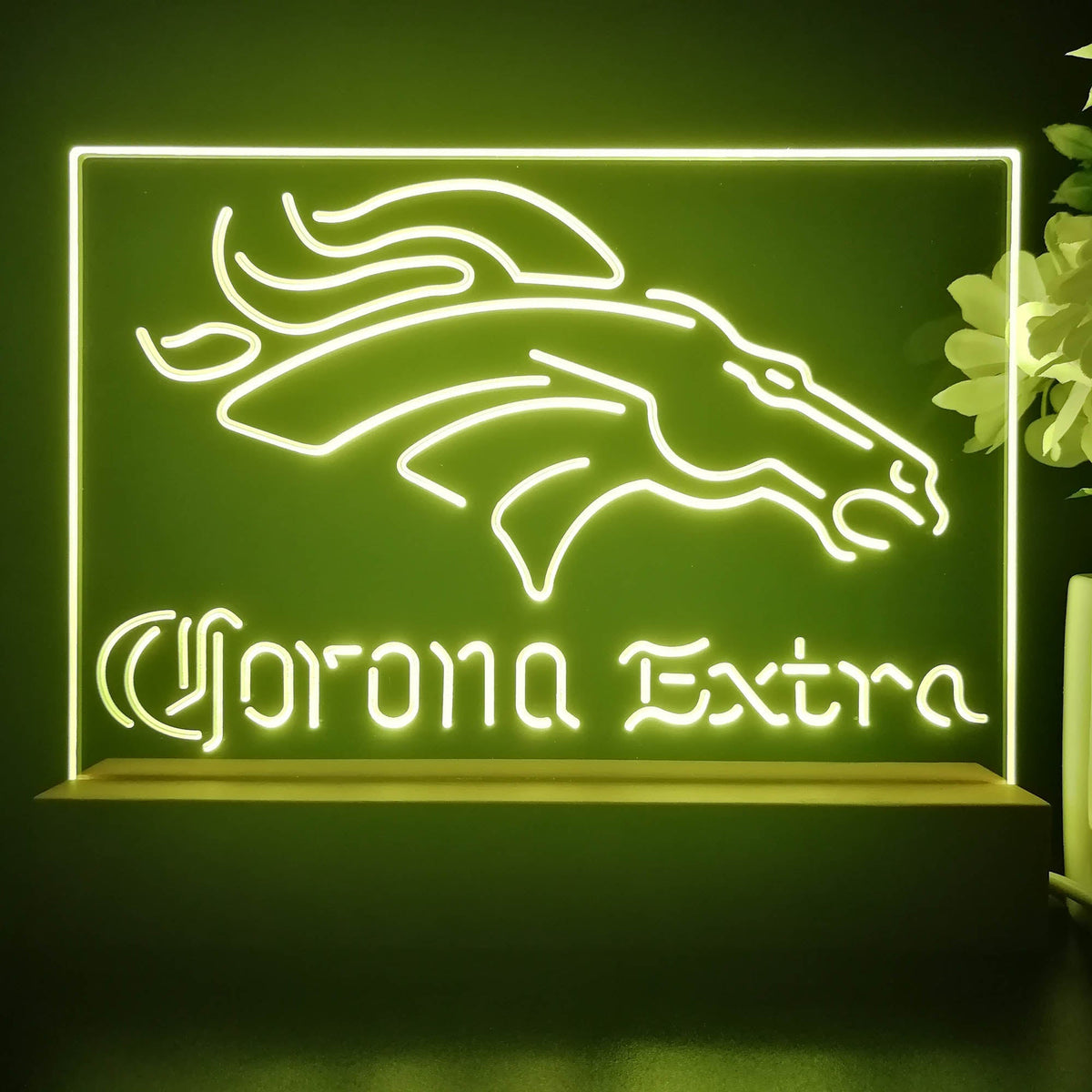Corona Extra Bar Denver Broncos Est. 1960 Neon Pub Bar Sign LED Lamp ...