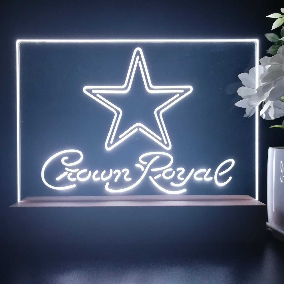 Crown Royal Bar Dallas Cowboys Est. 1960 Neon Pub Bar Sign LED Lamp ...