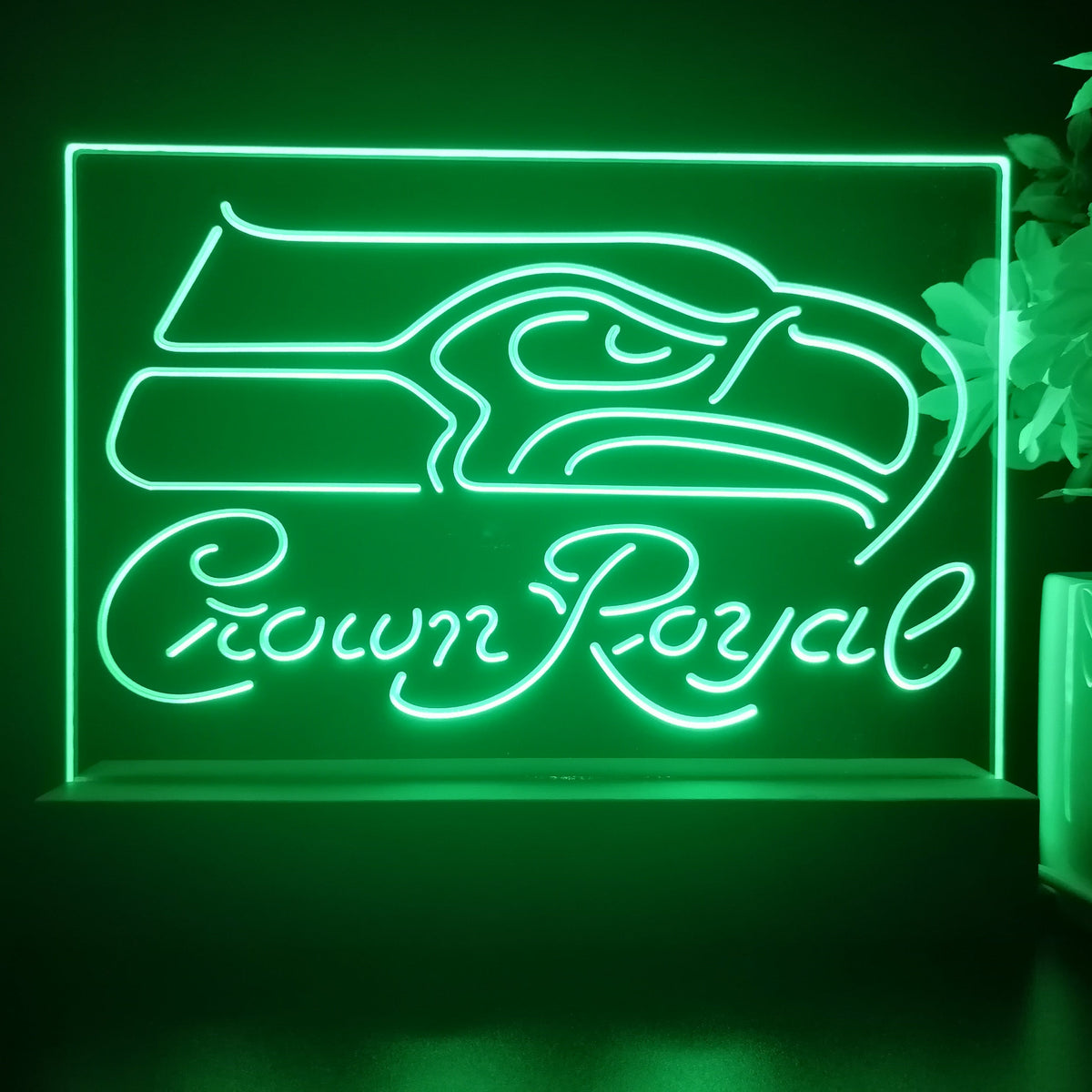 Seattles Football Seahawkss Souvenir Crown Royal Bar Neon Pub Bar Sign ...