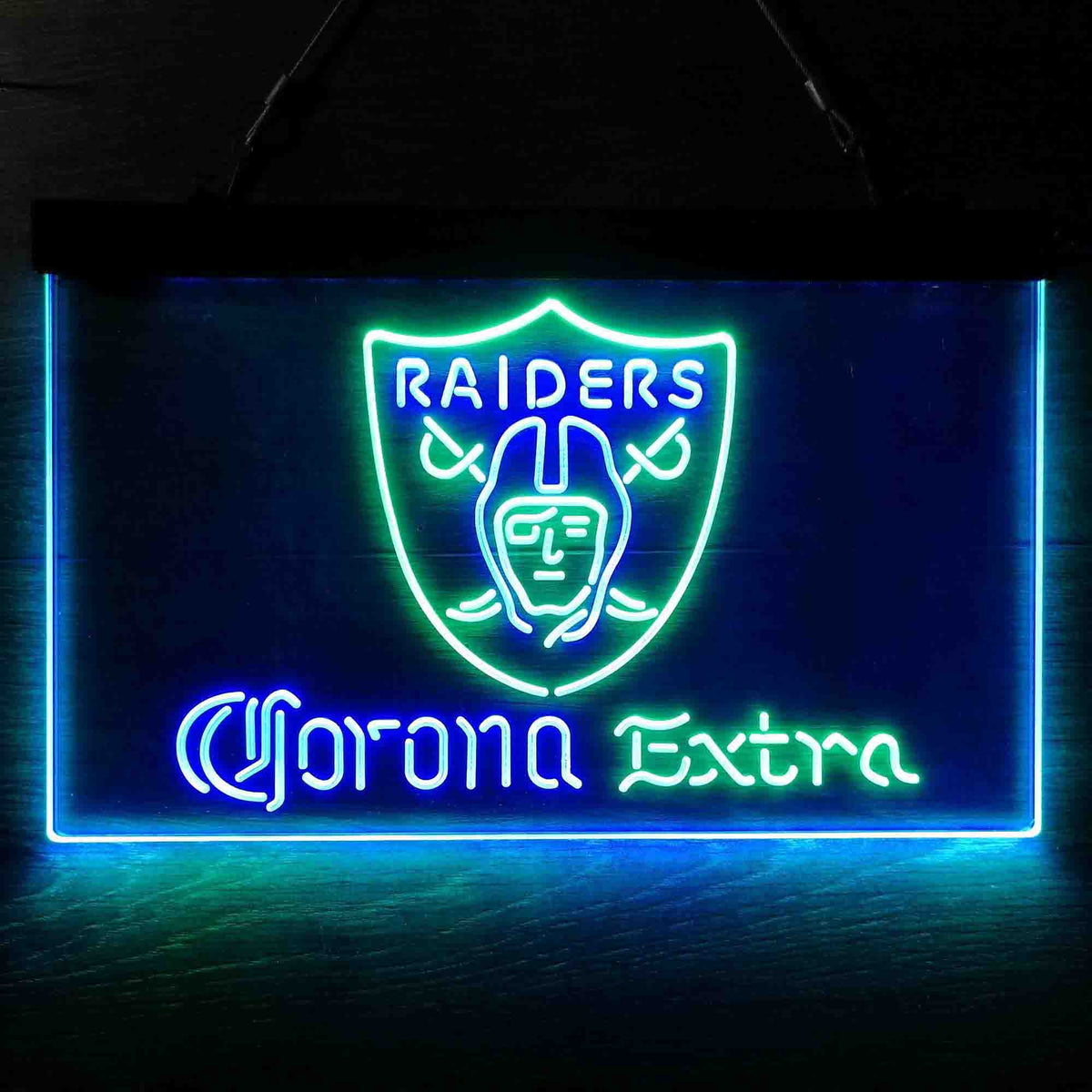 Oakland Raiders Corona Extra Bar Neon-Like LED Sign | Home Bar Gift