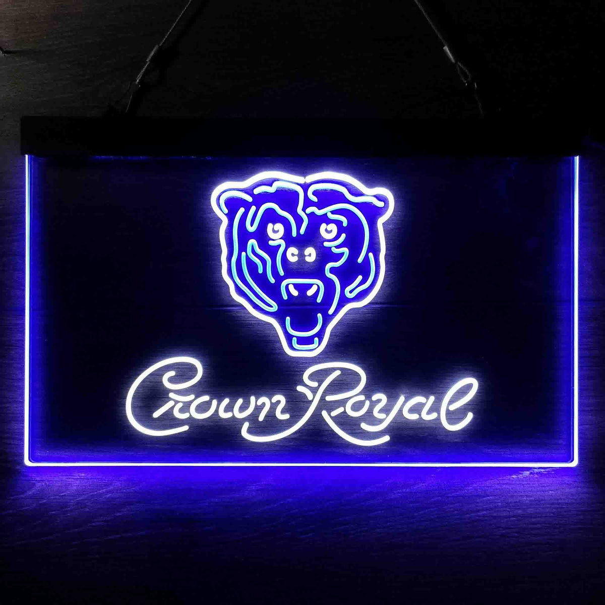 Chicago Bears Crown Royal Bar Neon-Like LED Sign | Home Bar Gift