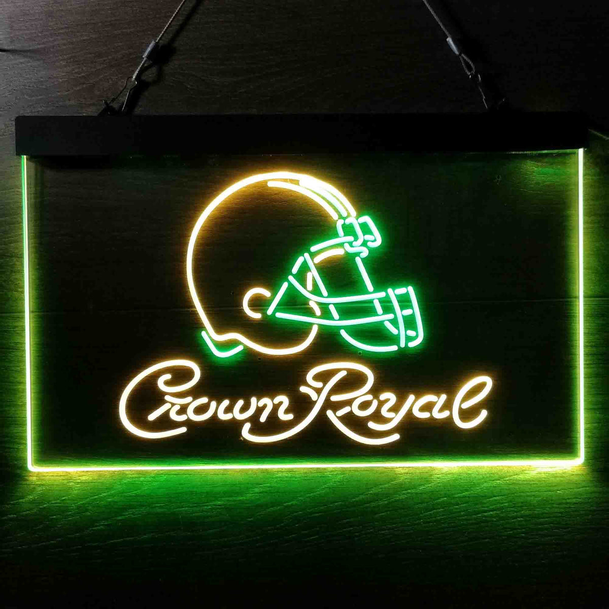 Cleveland Browns Crown Royal Bar Neon-Like LED Sign | Home Bar Gift
