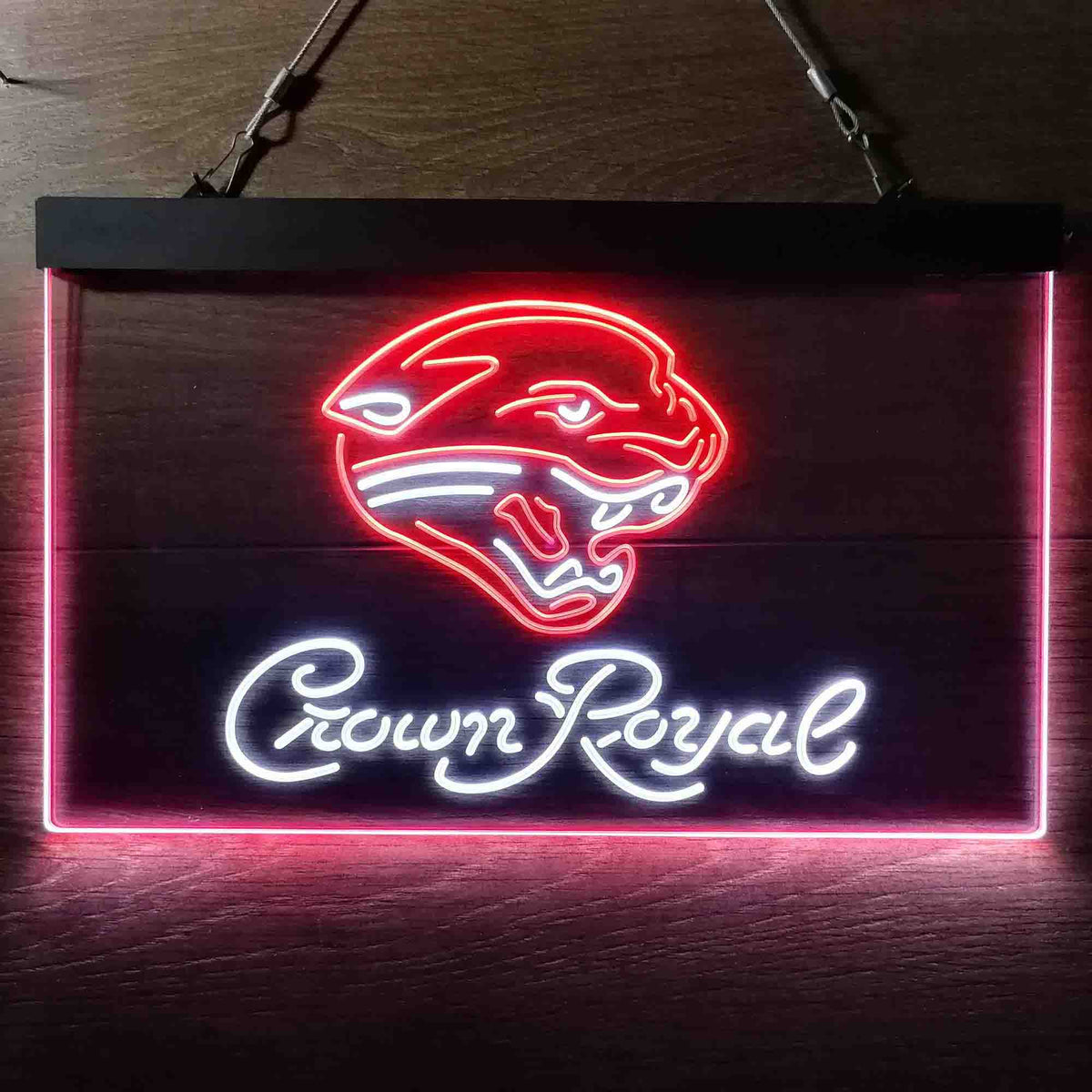 Jacksonville Jaguars Crown Royal Neon-Like LED Sign | Home Bar Gift