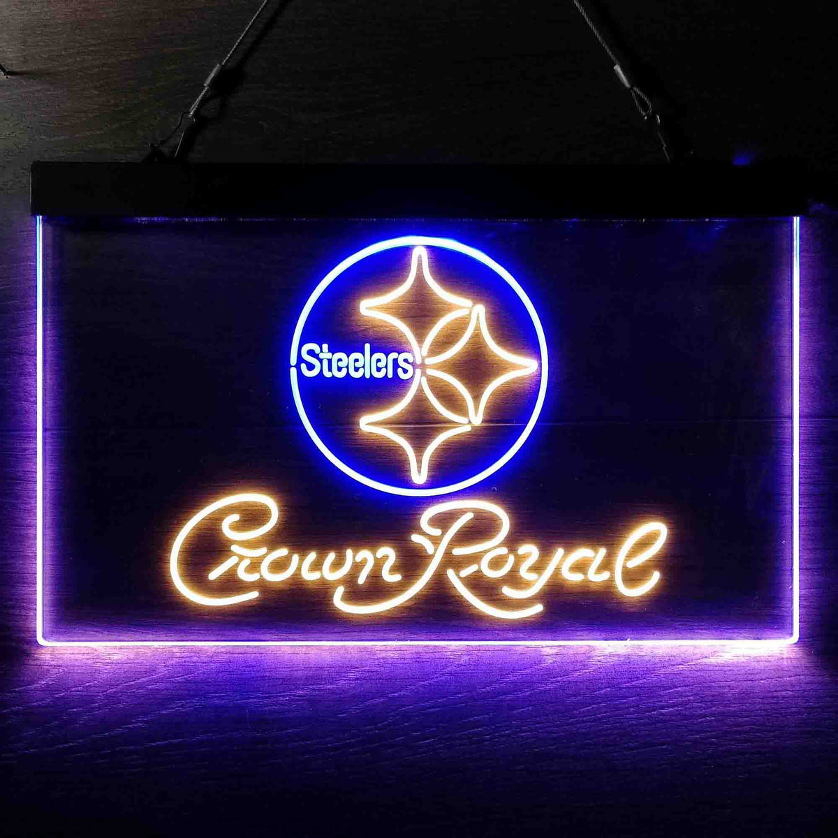 Crown Royal Bar Pittsburgh Steelers Est. 1933 Neon-Like LED Light Sign ...