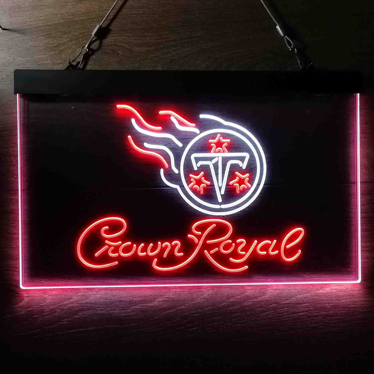Tennessee Titans Crown Royal Neon-Like LED Sign | Home Bar Gift