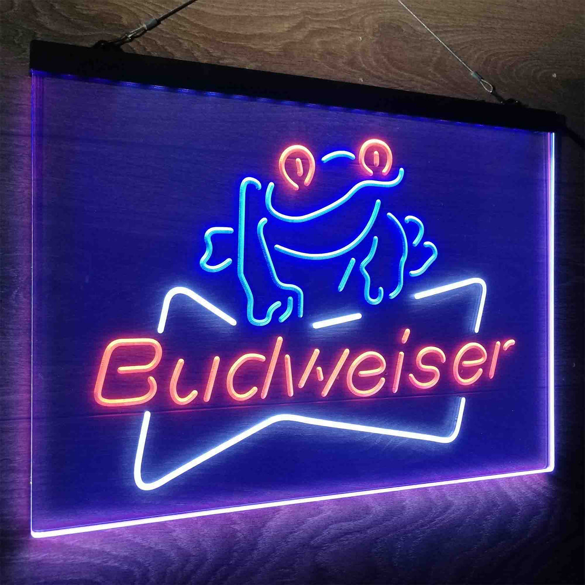 Budweiser Frog Decor Beer Bar Neon LED Sign For Sale | LEDLABCAVE