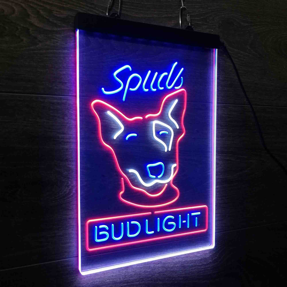 Drink Up Spuds Mackenzie Bud Light Neon LED Sign For Sale | LEDLABCAVE