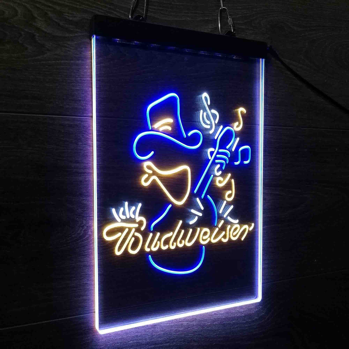 Budweiser Cowboy Play Guitar Neon LED Sign For Sale | LEDLABCAVE