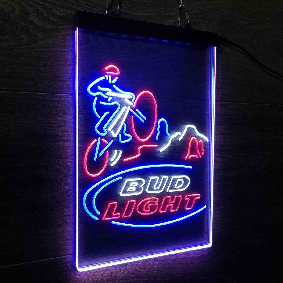 Bud Light Mountain Bike Neon LED Sign For Sale | LEDLABCAVE