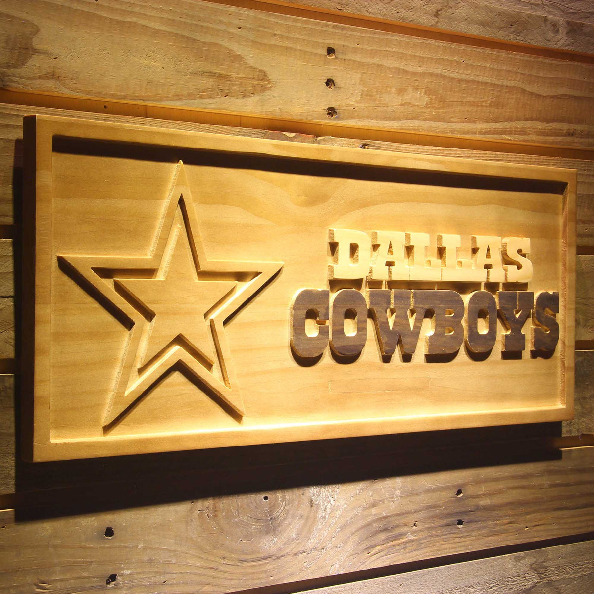 Dallas Cowboys Wooden Sign | PROLEDSIGN
