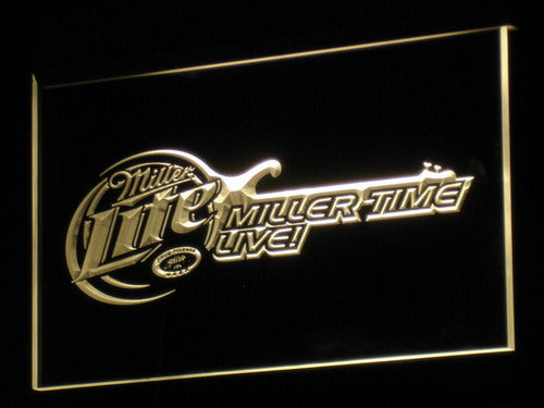 Miller Lite Miller Time Live Neon LED Sign Bar For Sale | LED LAB CAVE