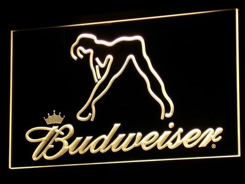 Budweiser Exotic Dancer Stripper Neon LED Sign Bar For Sale | LED LAB CAVE