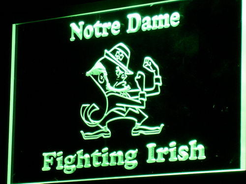 Notre Dame Fighting Irish Football Neon Sign - LED LAB CAVE