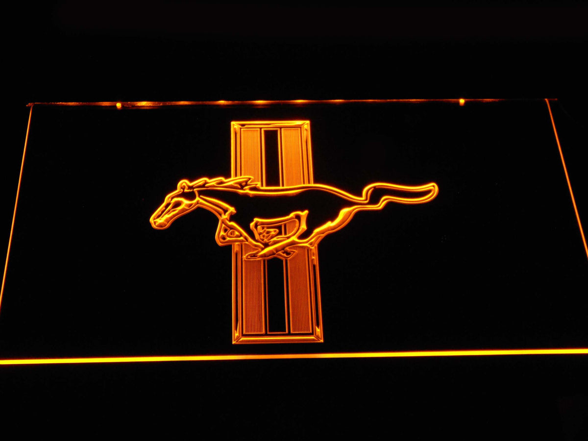 Ford Mustang Bars Logo Neon Sign - LED LAB CAVE