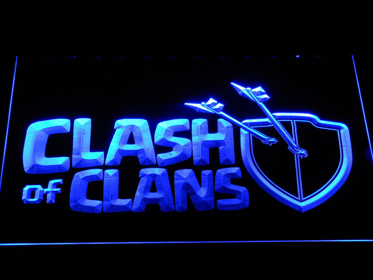 Clash Of Clans Strategy War Game Neon Sign - LED LAB CAVE