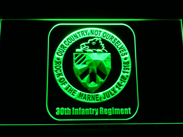 US Army 30th Infantry Regiment Neon Sign - LED LAB CAVE