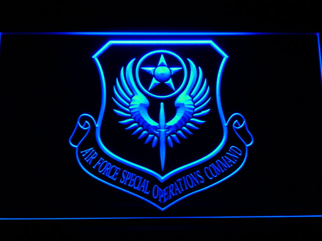 US Air Force Air Force Special Operations Comm Neon Sign - LED LAB CAVE