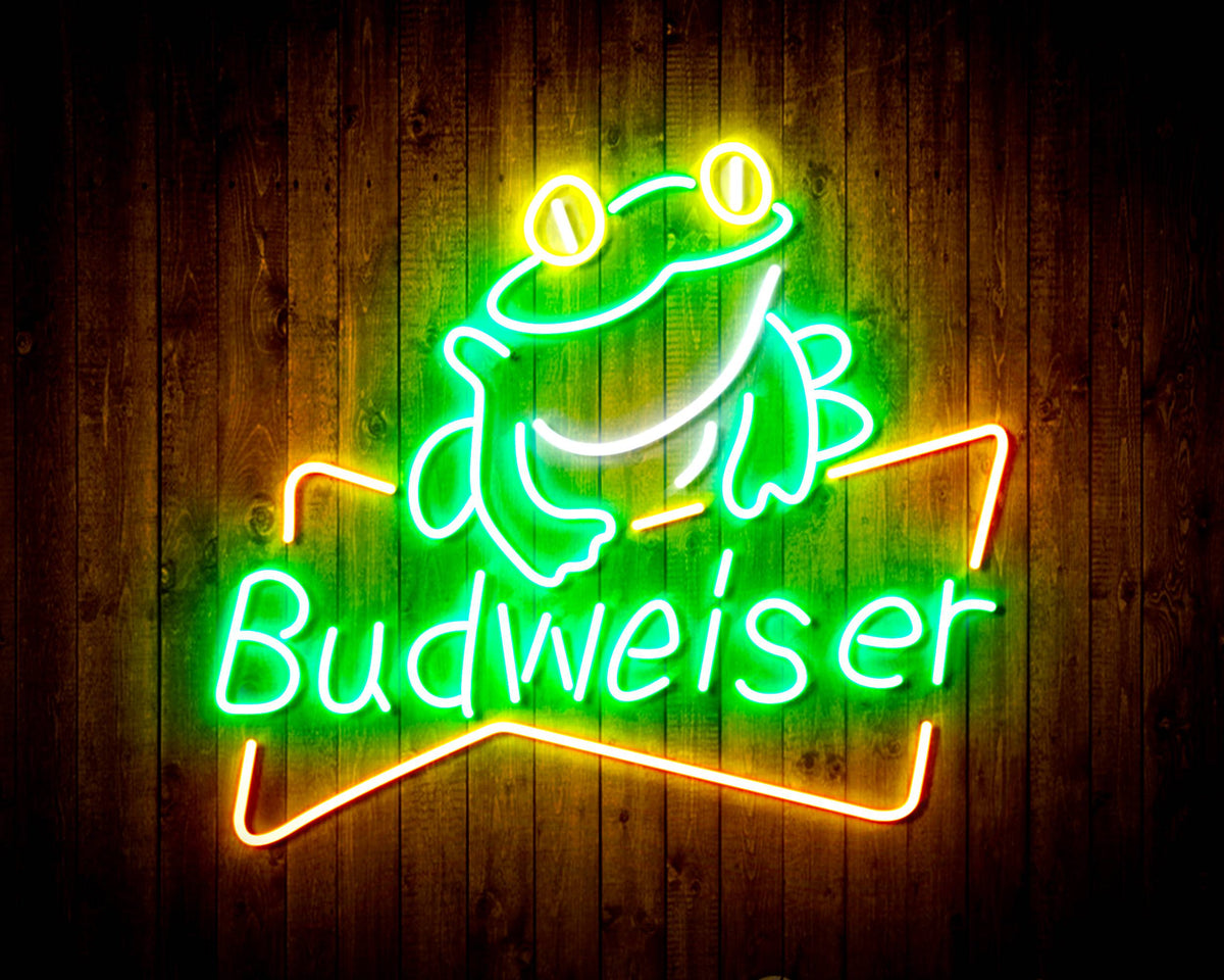 Budweiser with Frog Handmade LED Neon Sign