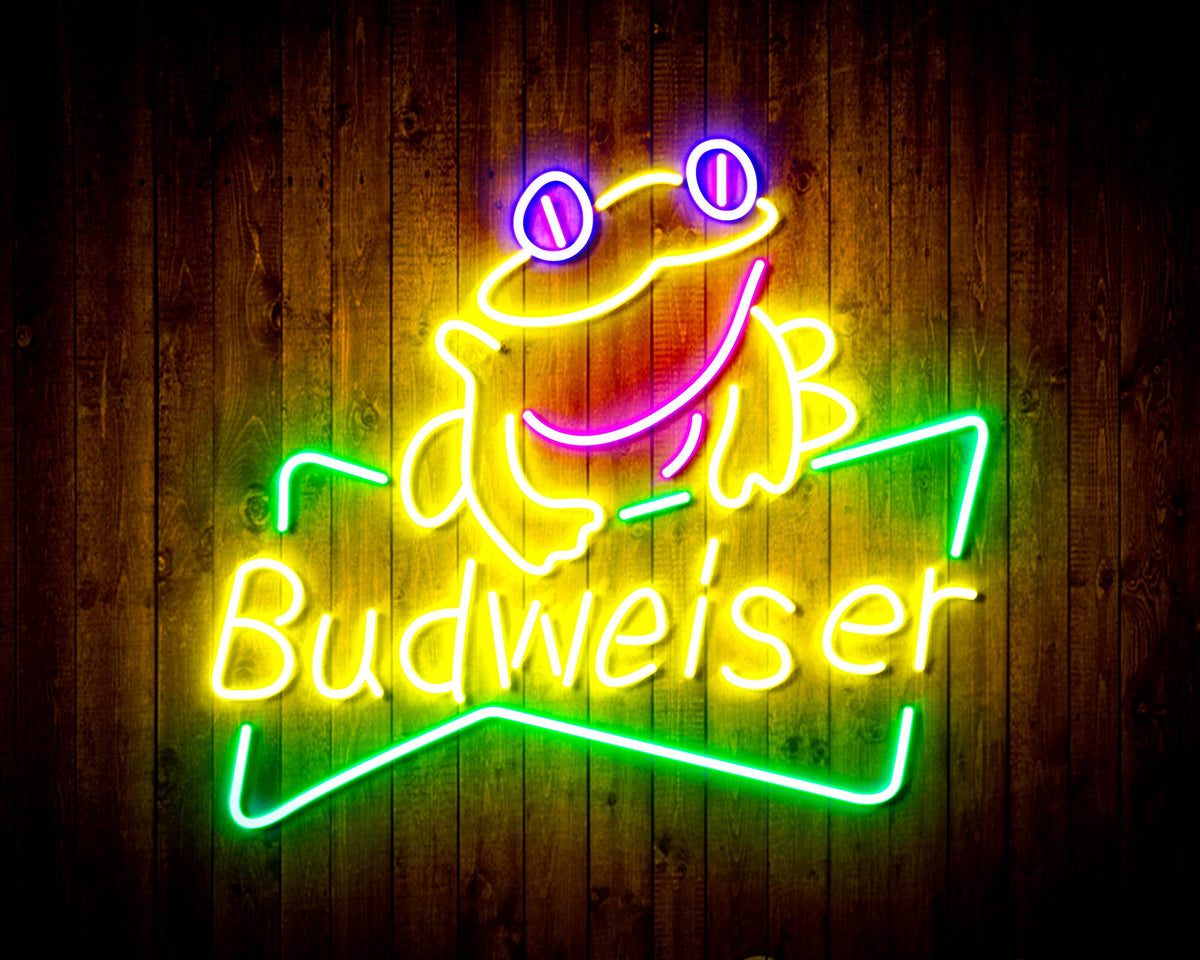 Budweiser with Frog Handmade LED Neon Sign