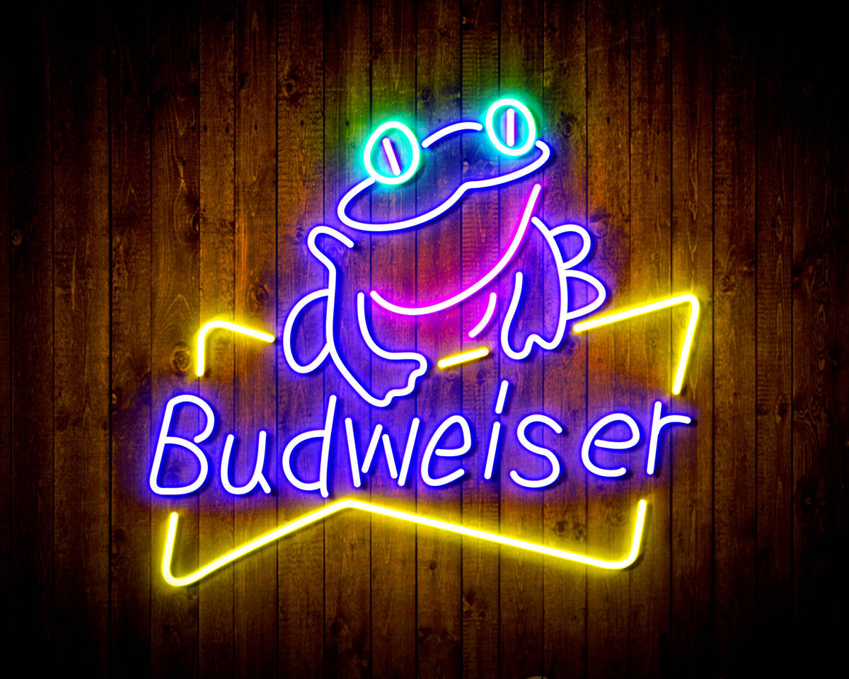 Budweiser with Frog Handmade LED Neon Sign
