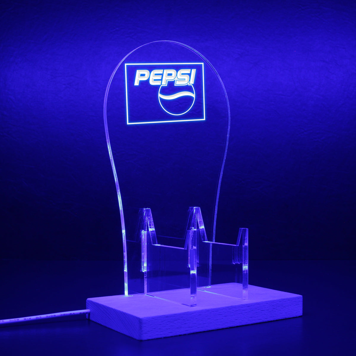 Pepsi Drink Led Headset Controller Stand Wooden Base - LED LAB CAVE