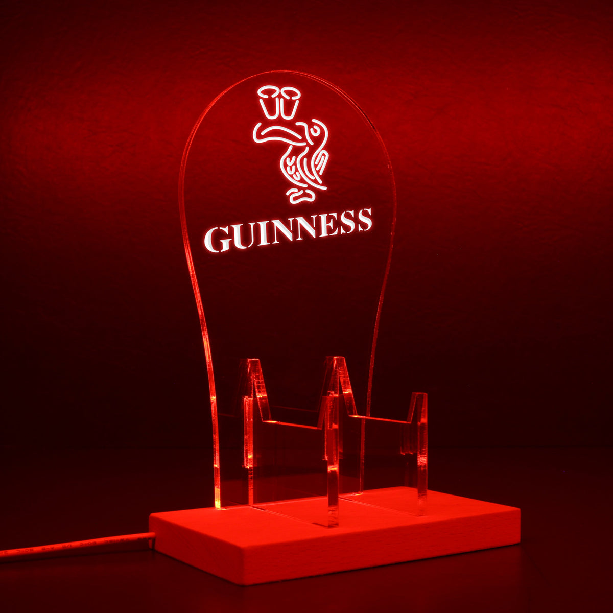 Guinness Pelican Led Headset Controller Stand Wooden Base - LED LAB CAVE