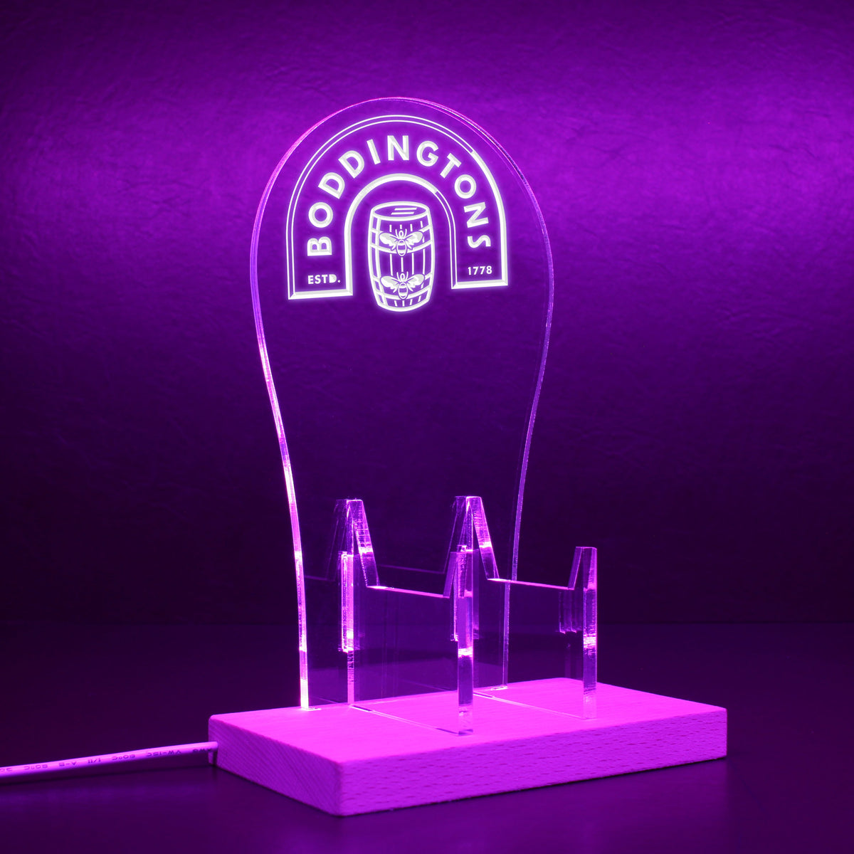 Boddingtons Led Headset Controller Stand Wooden Base - LED LAB CAVE