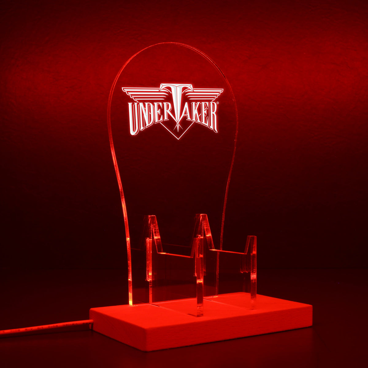 The Undertaker Led Headset Controller Stand Wooden Base - LED LAB CAVE