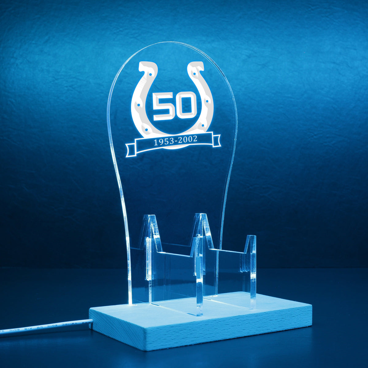 Colts franchise 50th Anniversary Led Headset Controller Stand Wooden ...