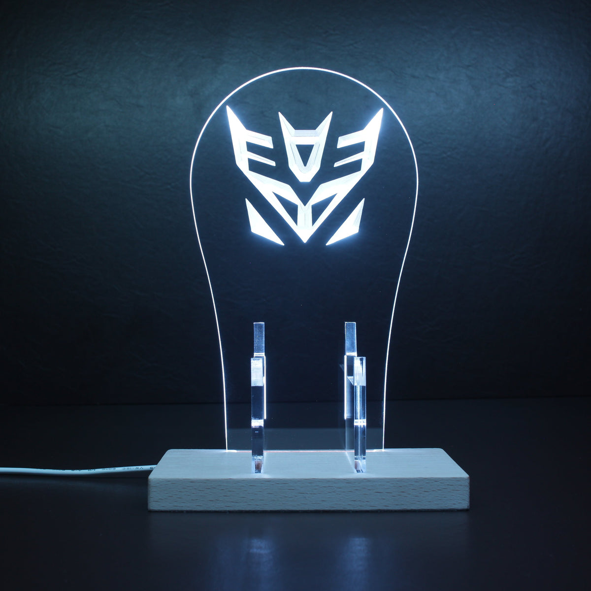 Transformers Decepticons Icon Led Headset Controller Stand Wooden Base ...