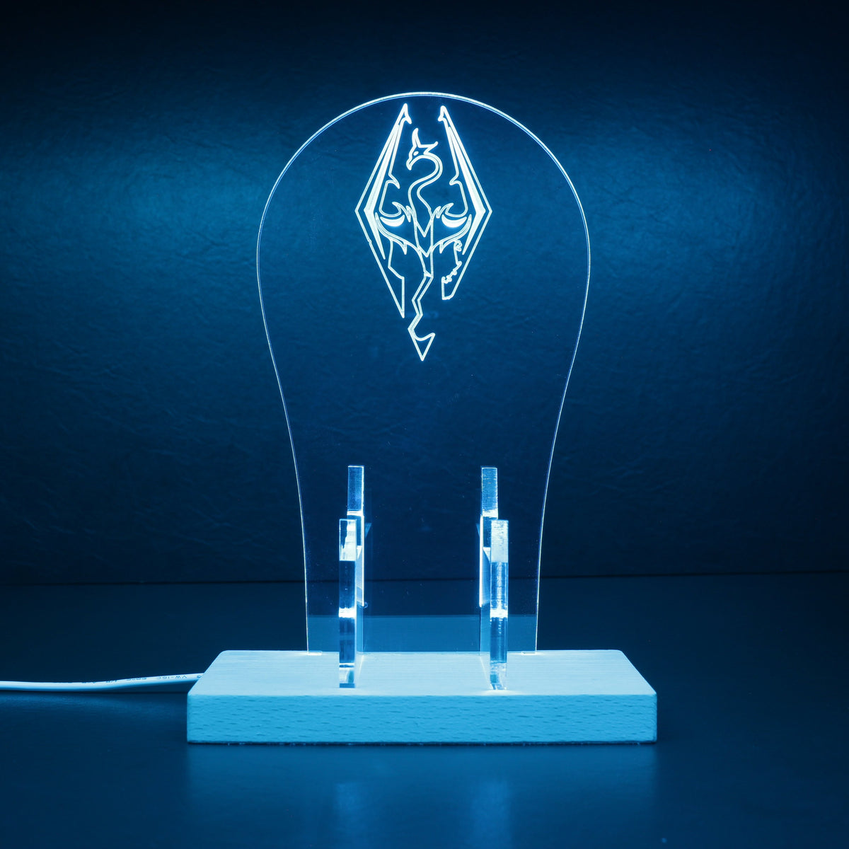 Elder Scrolls Skyrim Led Headset Controller Stand Wooden Base - LED LAB ...