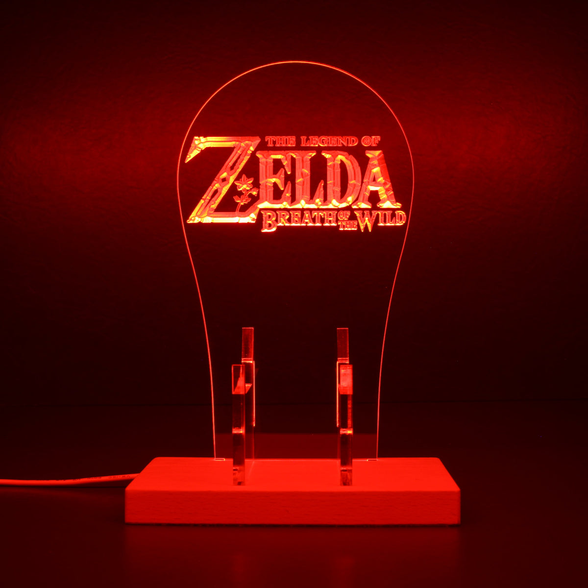 The Legend of Zelda Led Headset Controller Stand Wooden Base - LED LAB CAVE